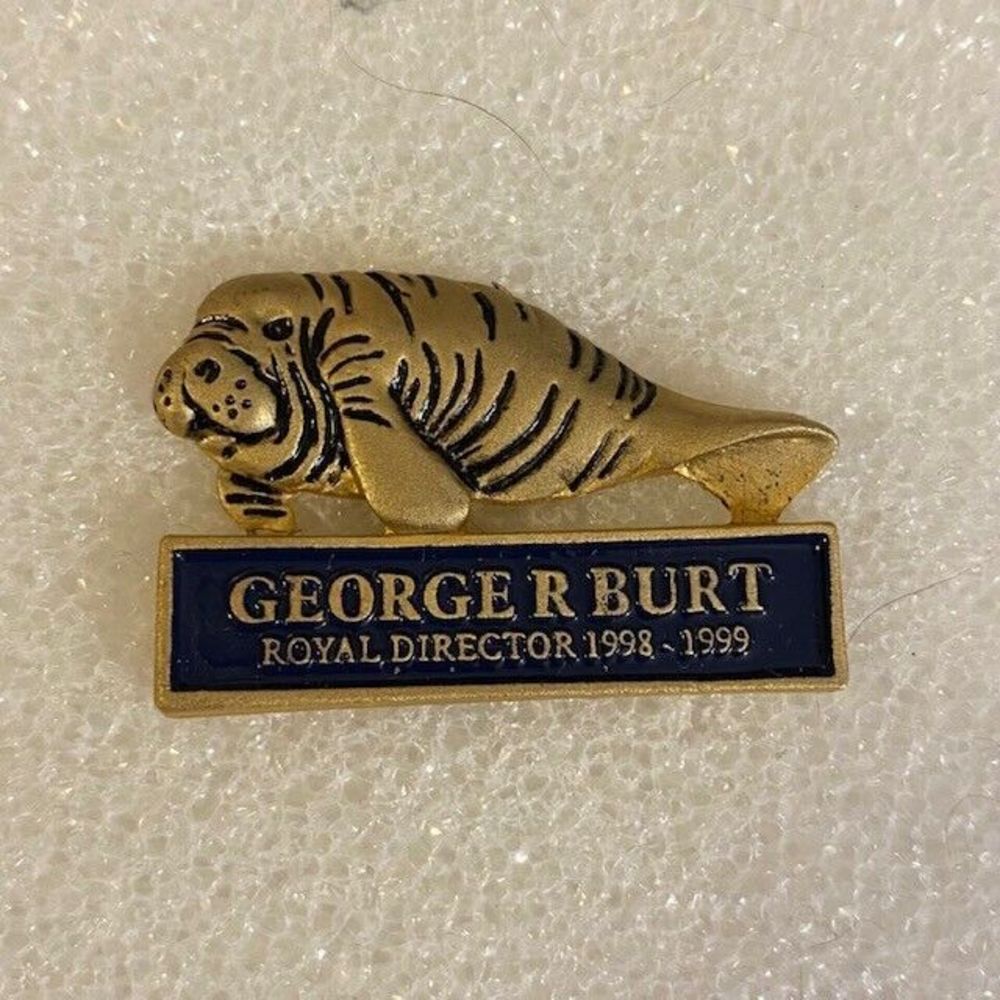 Royal Order Of Jesters Roj Manatee 3d Gold Tone Vinta… - Gem